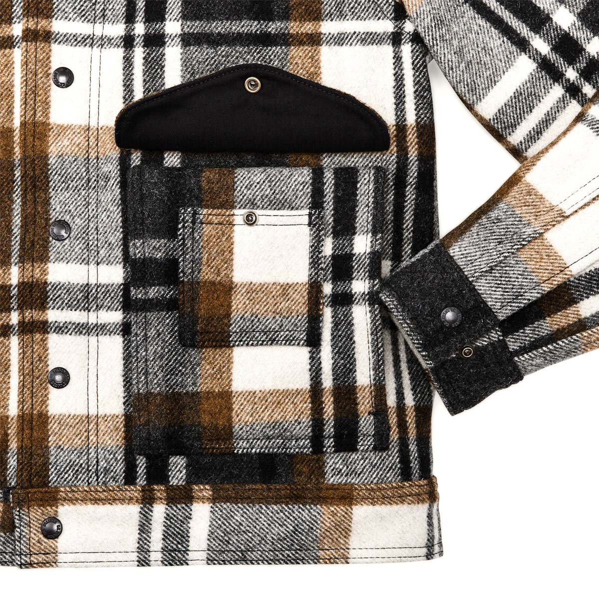 Filson Mackinaw Wool Work Jacket Blue Coal/Copper Heather, iconic Cruiser