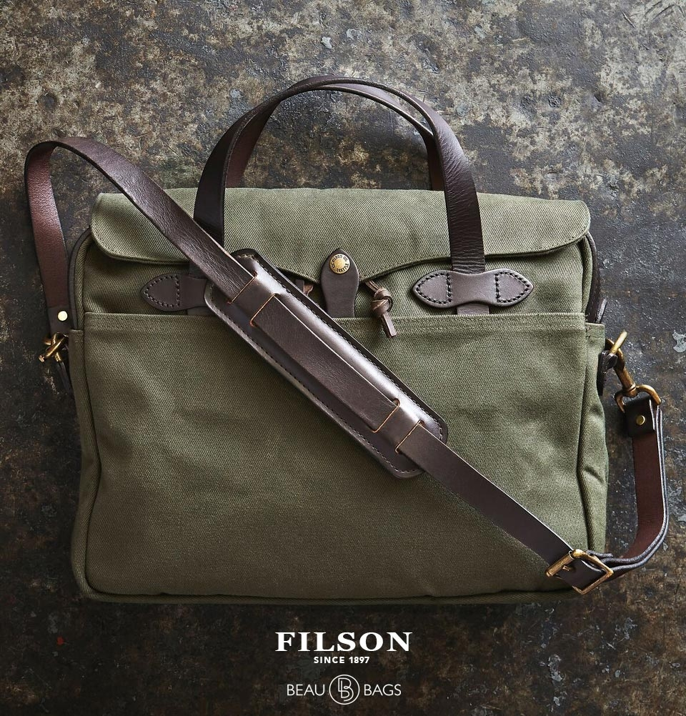 Filson Original Briefcase Black, perfect bag with style and character