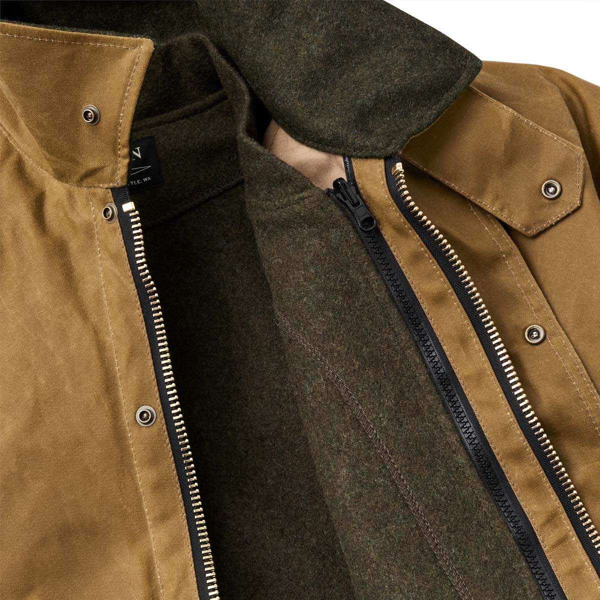 Filson Tin Cloth Field Jacket Otter Green, tough work jacket