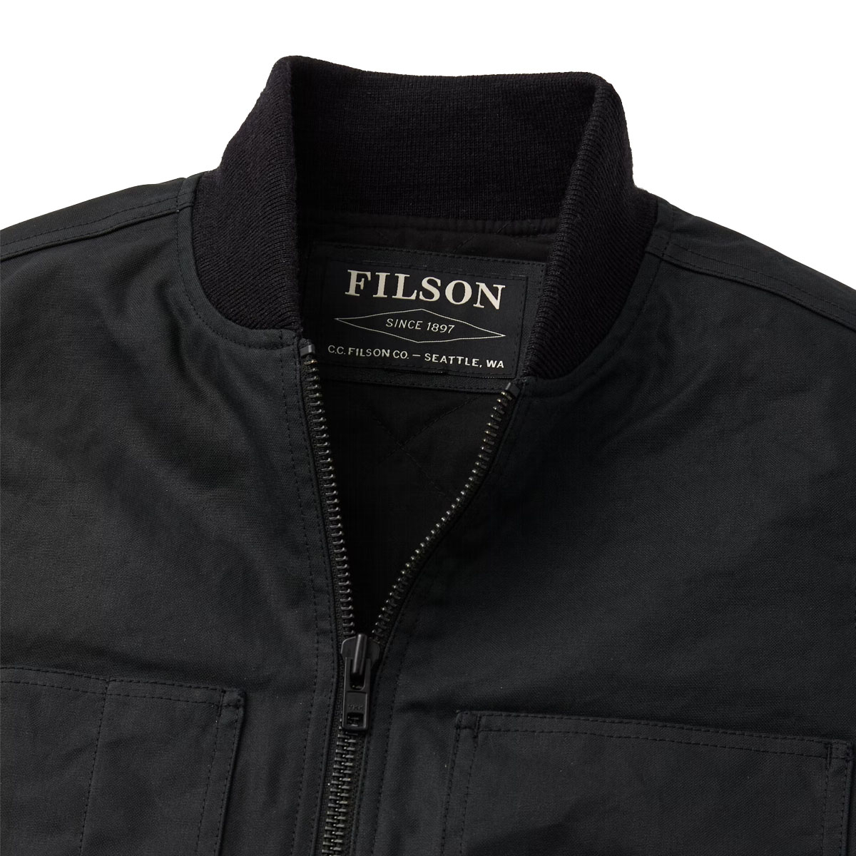 Filson Tin Cloth Insulated Work Vest Black, tough work vest