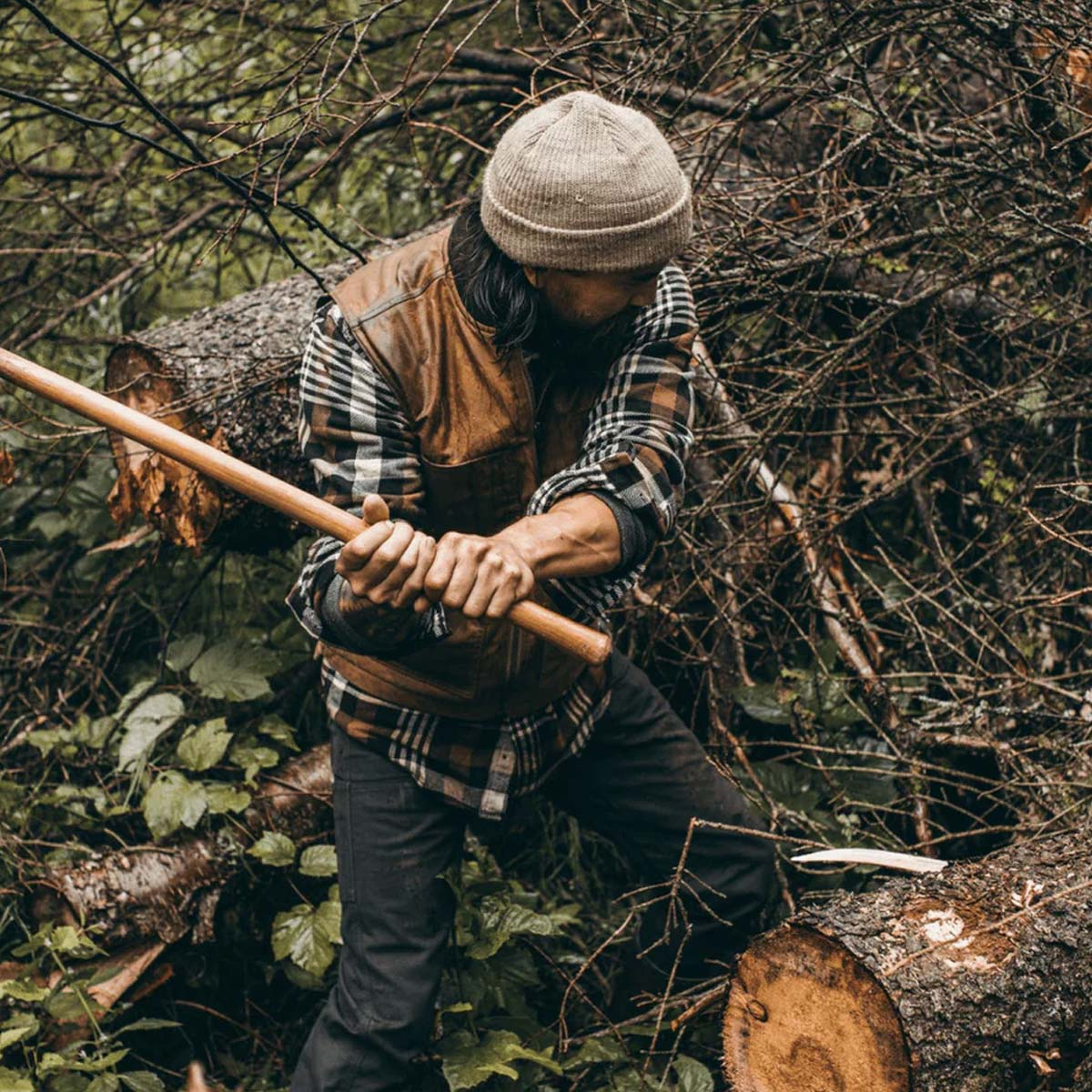 Filson Tin Cloth Insulated Work Vest Dark Tan, tough work vest