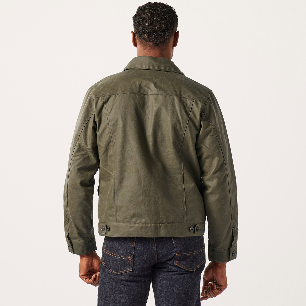 Filson Tin Cloth Short Lined Cruiser Jacket Military Green, tough work ...