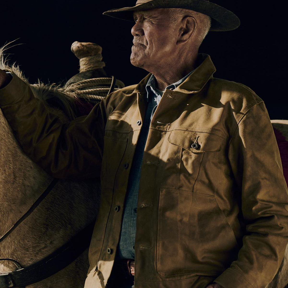 Filson Tin Cloth Short Lined Cruiser Jacket Dark Tan, tough work jacket