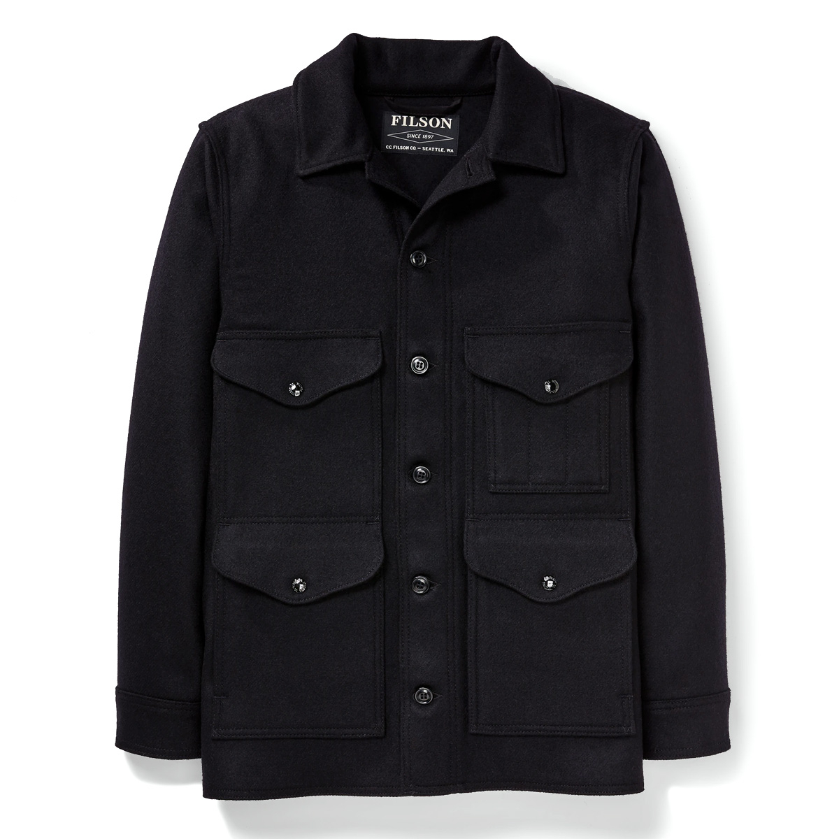 Filson Mackinaw Wool Cruiser Jacket Dark Navy, iconic Cruiser