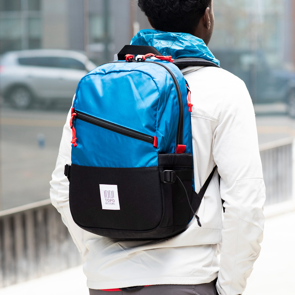 Topo Designs Standard Pack Navy/Red, 22 liter with 15" laptop compartment